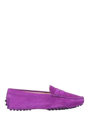 TOD'S Leather Loafers - Purple