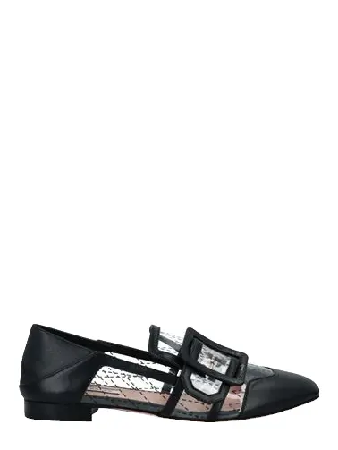 Bally Leather Loafers With Pvc Detailing - Black