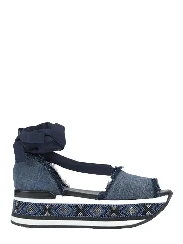 Hogan Textile Fiber Sandals - Blue