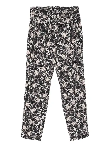 Pinko Floral Print Crepe Pants - Black