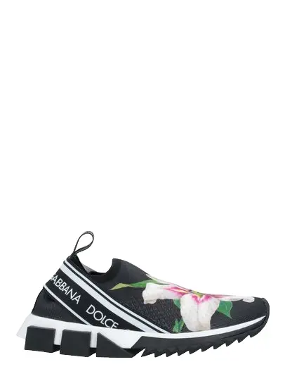 Dolce & Gabbana Floral Printed Sneakers - Black