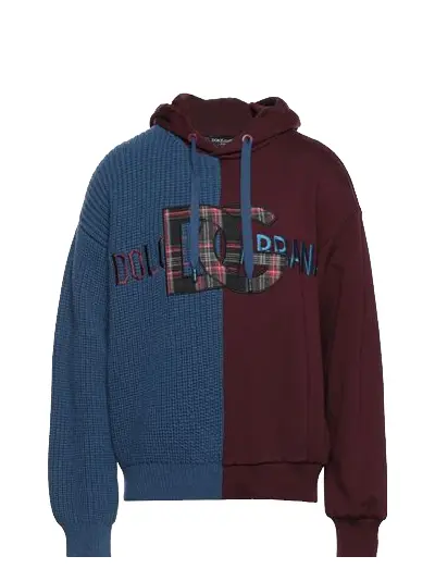 Dolce & Gabbana Two-tone Heavy-weight Knit Hoodie - Red