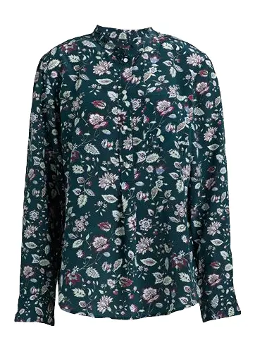 Isabel Marant Floral Print Satin Top - Green