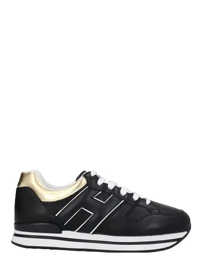 Hogan Leather Low-top Sneakers - Black