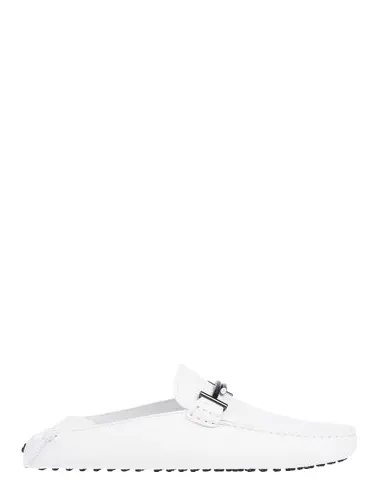 TOD'S Leather Mules - White
