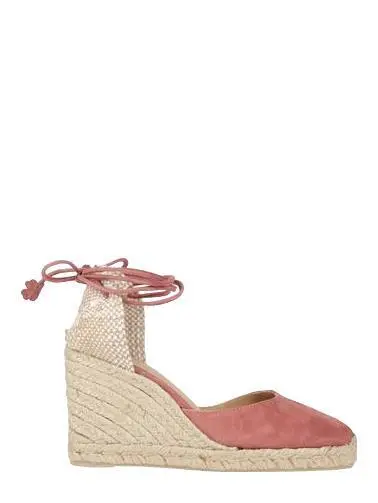 CastaÑer Leather Wedge Espadrilles - Pink