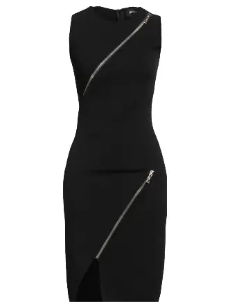 LES HOMMES Midi Bodycon Dress - Black
