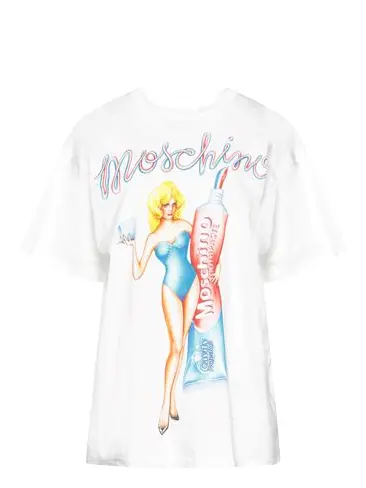 Moschino Printed Cotton T-shirt - White