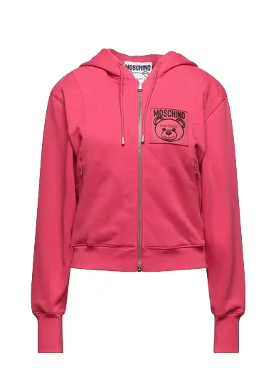 Moschino French Terry Sweatshirt With Appliqués - Pink