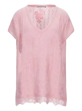 Ermanno Scervino Sweater In Cashmere, Polyamide And Viscose - Pink