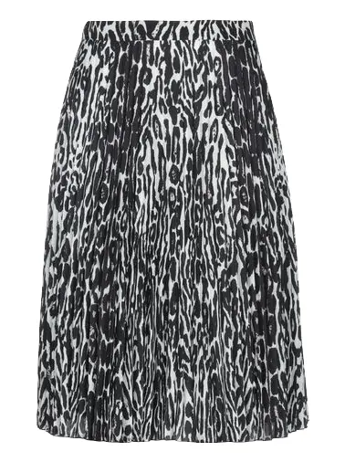 Burberry Leopard-print Midi Skirt - Black