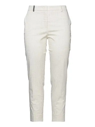 Peserico Houndstooth Tapered Trousers - Beige