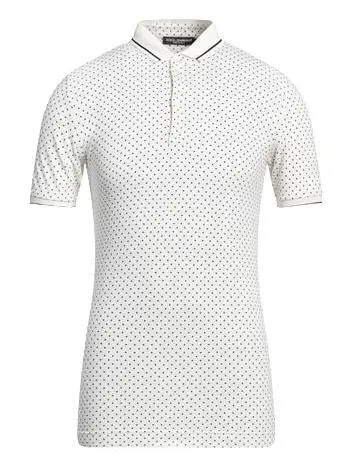 Dolce & Gabbana Polo Shirt Size Cotton, Bovine Leather - White