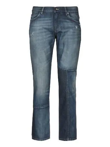 Dolce & Gabbana Jeans In Cotton, Lyocell, Viscose, Polyester, And Cow Leather - Blue