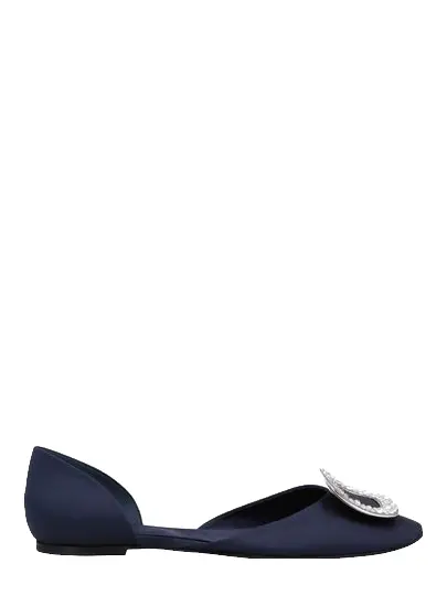 ROGER VIVIER Embellished Ballet Flats - Blue