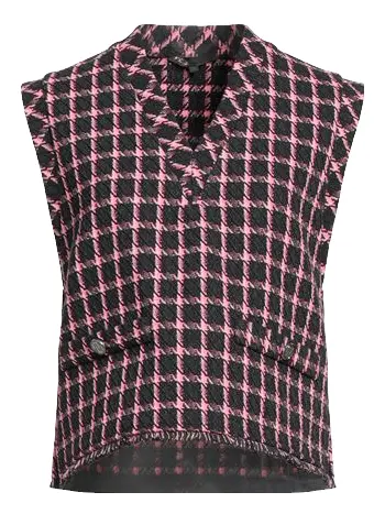 Maje Tweed Sleeveless Top - Black