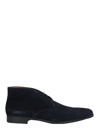 Santoni Ankle Boots In Leather - Blue