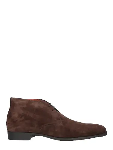 Santoni Ankle Boots In Leather - Brown