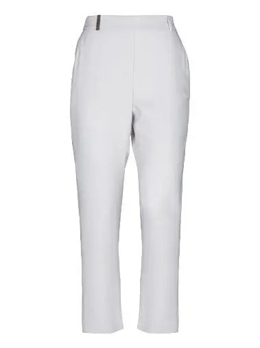 Peserico Skinny Fit Pants With Leather Trim - Grey