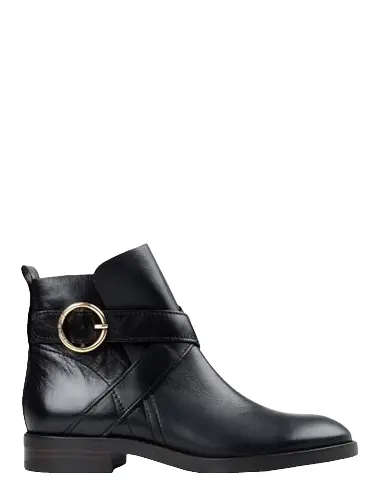 See By Chloé Leather Biker Ankle Boots - Black