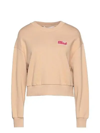 Stella McCartney Sweatshirt In Cotton, Elastane, And Rubber - Beige