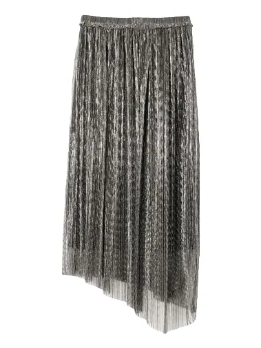 MARANT ETOILE Midi Pleated Skirt - Silver
