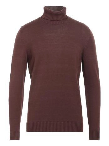 DRUMOHR Merino Wool Turtleneck Sweater - Brown