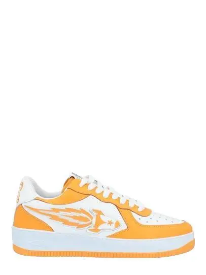 ENTERPRISE JAPAN Chocolate Calfskin Sneakers - Orange