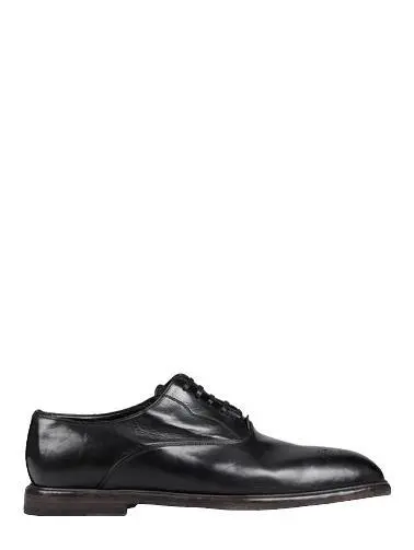 Dolce & Gabbana Lace-up Calfskin Oxford Shoes - Black