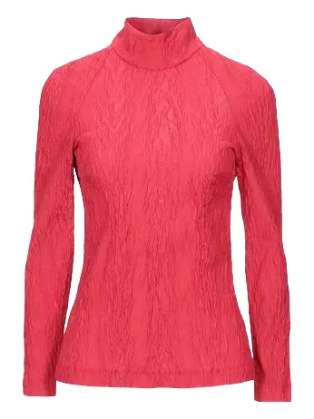 Alexa Chung Jacquard Turtleneck Top - Red