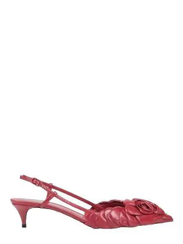 Valentino Garavani Atelier Leather Slingback Pumps - Red