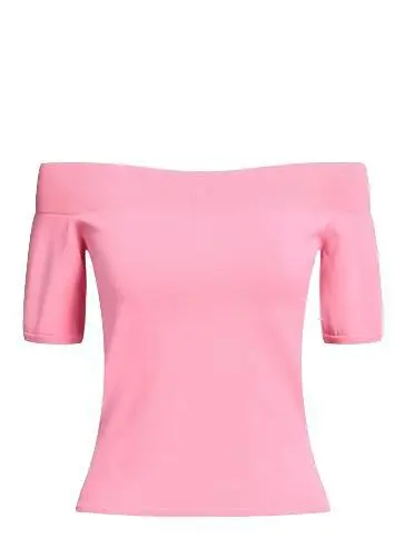 Alexander McQueen Knitted Off-the-shoulder Top - Pink