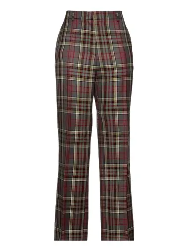Philosophy Di Lorenzo Serafini Tartan Virgin Wool Wide-leg Pants - Grey