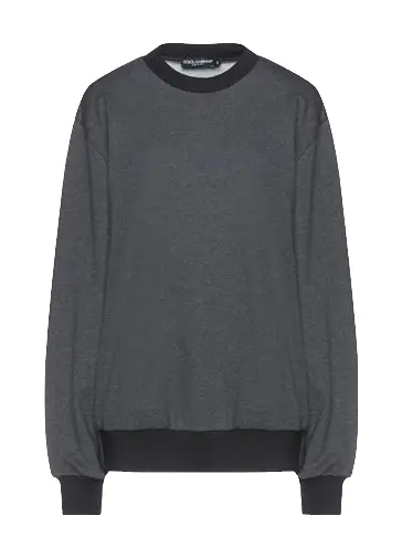Dolce & Gabbana Solid Crewneck Sweatshirt - Grey
