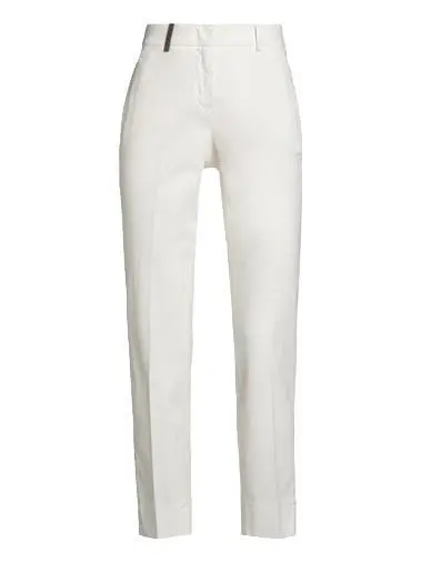 Peserico Tapered Gabardine Pants - Off White
