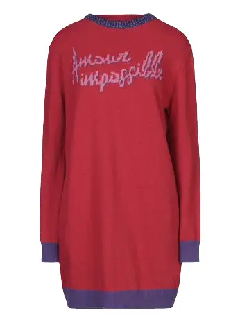 Pinko Knitted Mini T-shirt Dress - Red