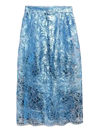 Dolce & Gabbana Midi Flared Skirt - Blue