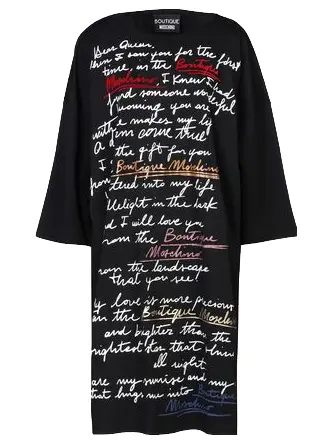 Moschino Cotton Midi T-shirt Dress - Black
