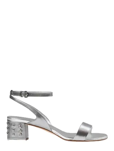 TOD'S Leather Sandals - Silver