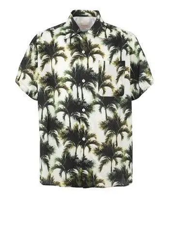 Buscemi Palms Print Shirt Size Cotton - White