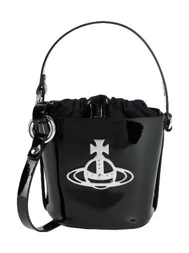 VIVIENNE WESTWOOD Daisy Small Drawstring Bucket Handbag - Black