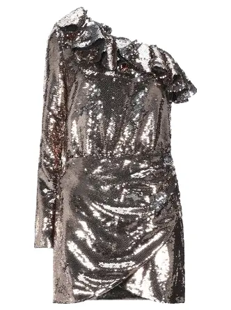 Amen Sequin One-shoulder Mini Dress - Yellow