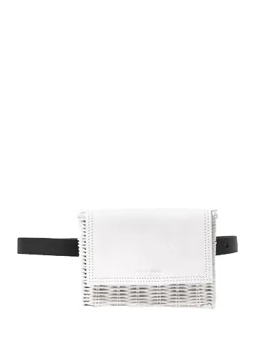 Wicker Wings Cowhide Belt Bag - White