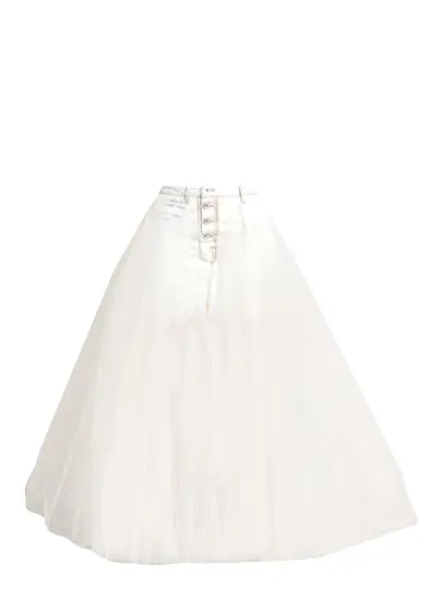 BEN TAVERNITI™ UNRAVEL PROJECT Flared Denim Skirt - White