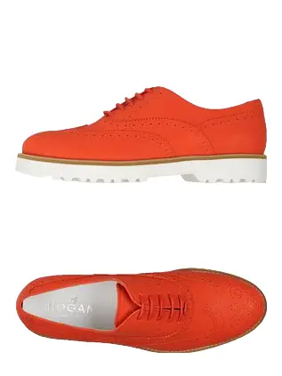 Hogan Leather Lace-up Oxford Shoes - Orange
