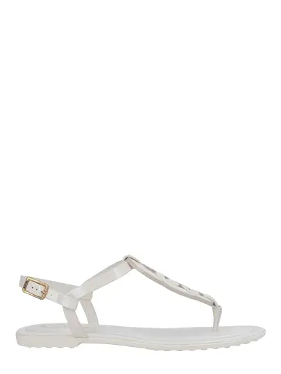 TOD'S Leather Thong Sandals - White