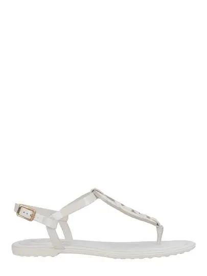 TOD'S Leather Thong Sandals - White