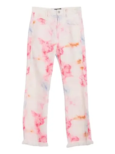 Isabel Marant Boot-cut Tie-dyed Jeans - White