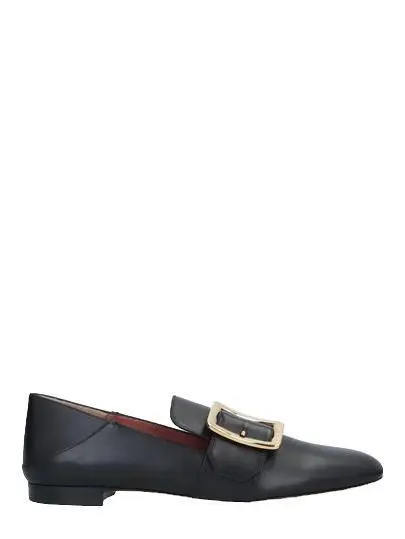 Bally Loafers In Calfskin With Buckle - Black