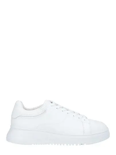 Emporio Armani Soft Leather Sneakers - White